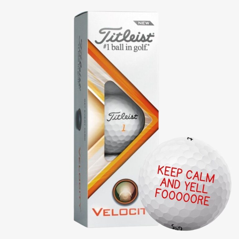 Titleist Velocity Golfbolde Med Tekst. Billige golfbolde med teksttryk.